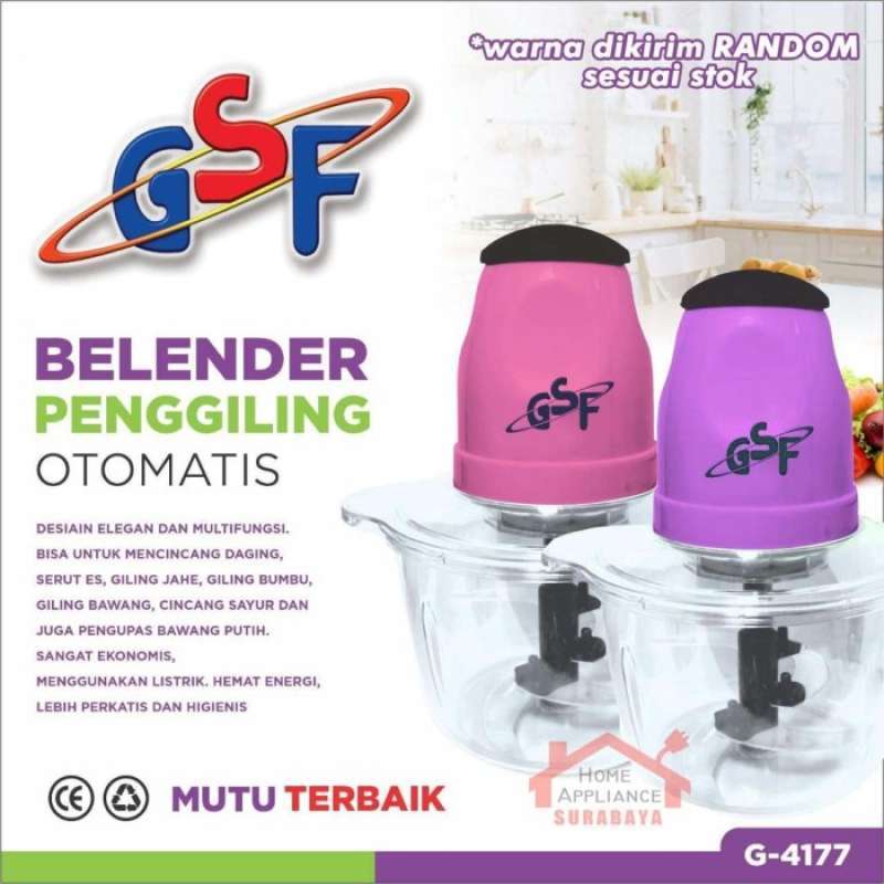 Jual Food Processor Elektrik Chopper Daging Bumbu Listrik 2 Liter Gsf ...