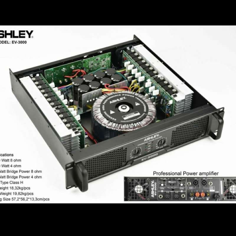 Jual Power Amplifier Ashley Ev 3000/ev3000 Original Di Seller Indah ...
