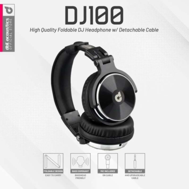 Promo Dbe Acoustics Dj100 Foldable Dj Headphone 100 Diskon 23% Di ...