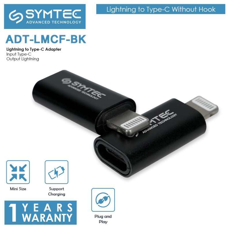 Promo Symtec Adapter Lightning Male To Type-c Female - Adt-lmcf Diskon ...