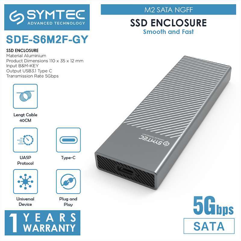 Jual Symtec Ngff Ssd Usb 3.1 Type C Enclosure - Sde-s6m2f Di Seller ...