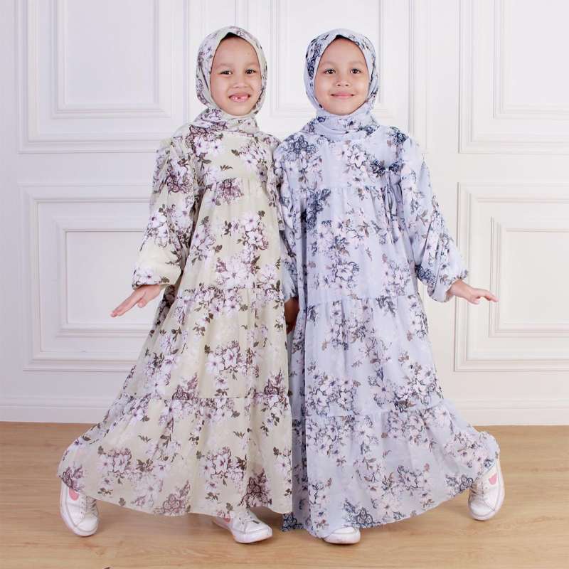 Model Gamis Motif Bunga Kekinian🔥 Harga Terbaik 2026