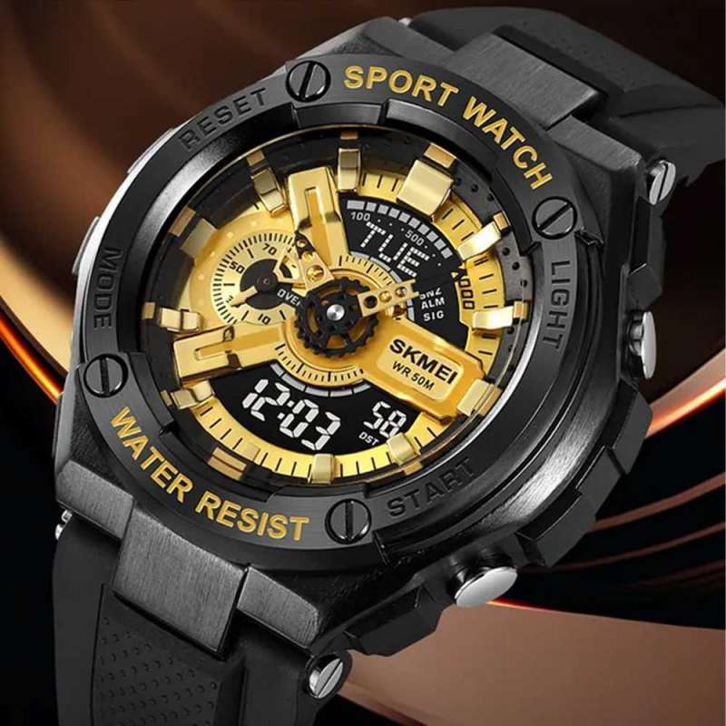 Jual Jam Tangan Digital Analog Pria Sporty 2101 Aneh Pria Casual Jarum ...