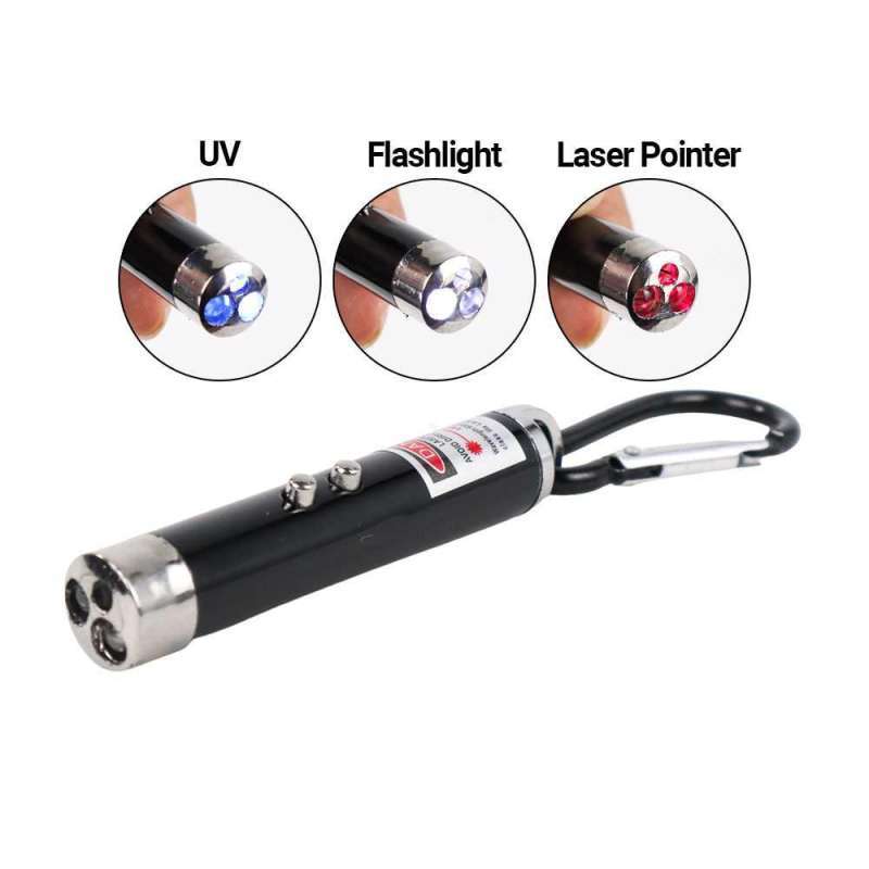 Jual Red Laser Pointer 3 In 1 Senter Led Flashlight Uv 1mw 650nm A-lpp ...