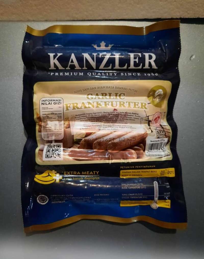 Jual Kanzler Garlic Frankfurter Sosis Sapi Ayam Rasa Bawang Putih 300 ...
