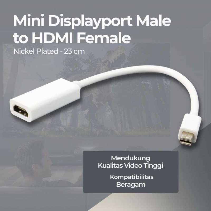 Jual Mini Displayport Male To Hdmi Female Nickel Plated Mini Dp Laptop ...