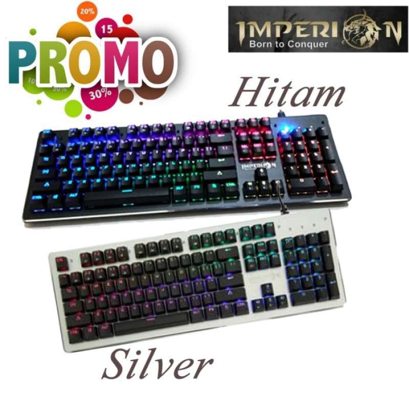 Jual Imperion Gaming Keyboard Mech 10 Rgb Mechanical Blue Switch Di ...
