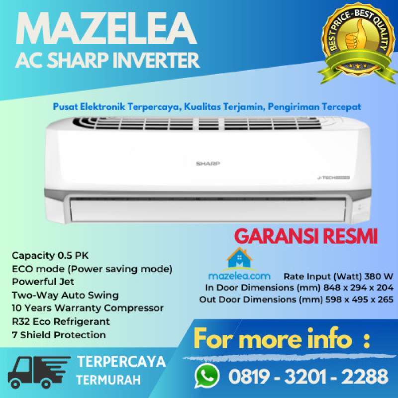 Promo Ac Sharp Inverter 0.5pk Ahx - 6zy Free Pemasangan Diskon 23% Di ...