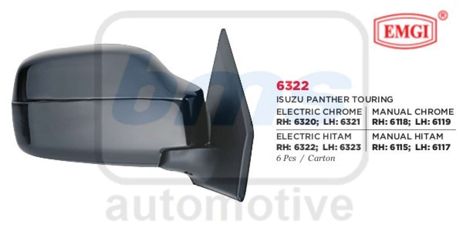 Promo Spion Emgi Isuzu Panther Touring 2000 Hitam Elektrik Diskon 23% ...