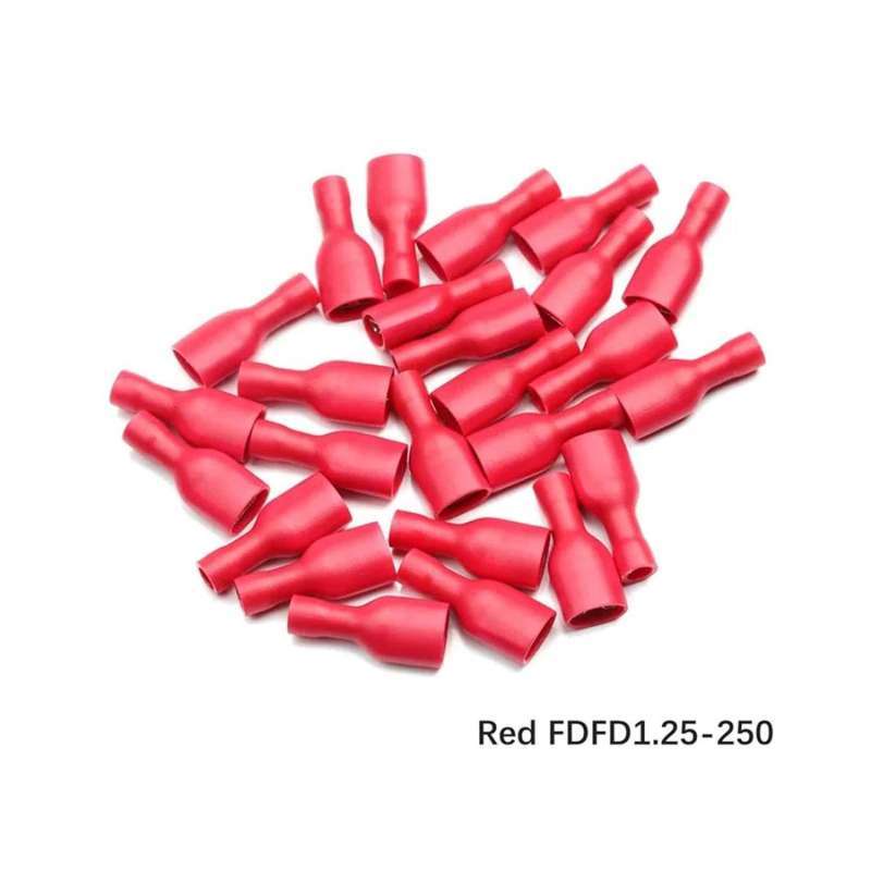 Promo Fully Skun Terminal Spade Insulated Connector Female 50pcs Mixser ...