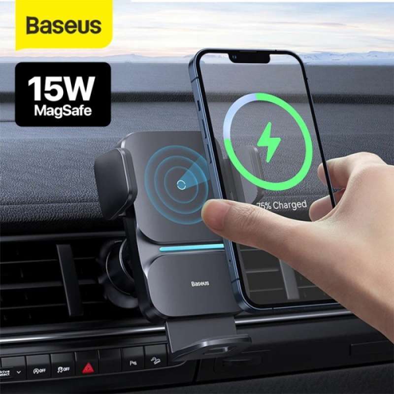 Jual Baseus Car Mount Holder Mobil Fast Wireless Charger 15w Auto Clamp ...