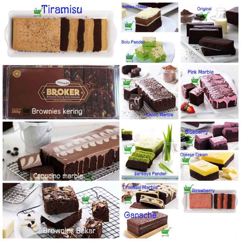 Jual Amanda Brownies Original Ganache Blueberry Strawberry Banana ...