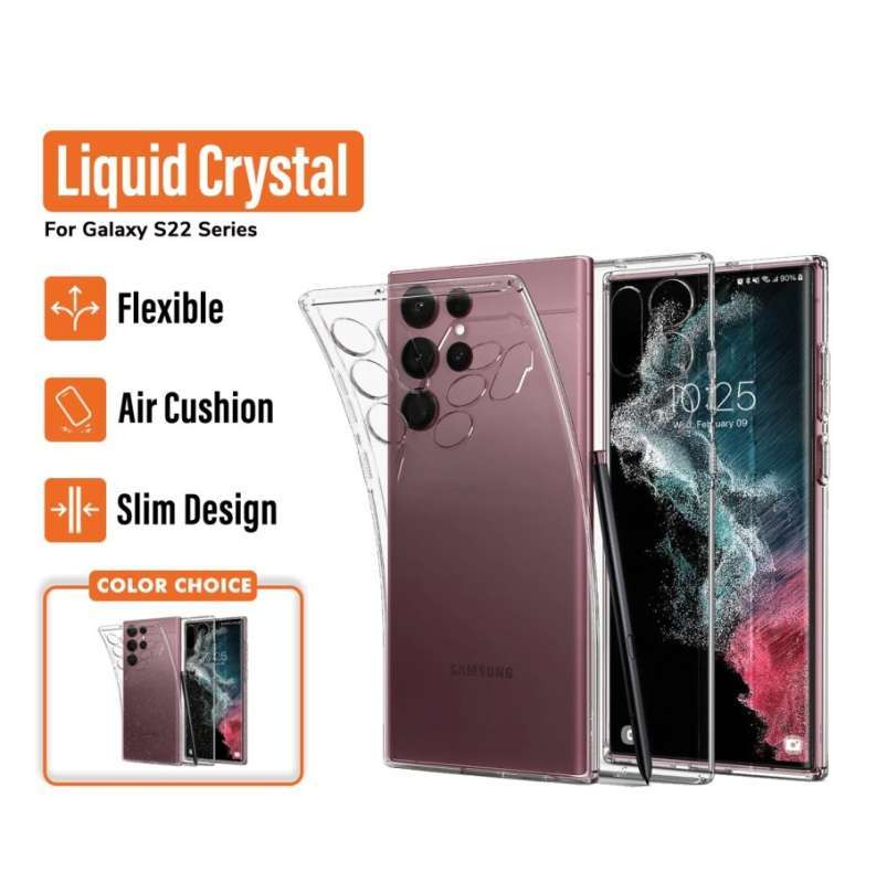 Promo Case Samsung Galaxy S22 Ultra Plus Spigen Liquid Crystal Clear ...