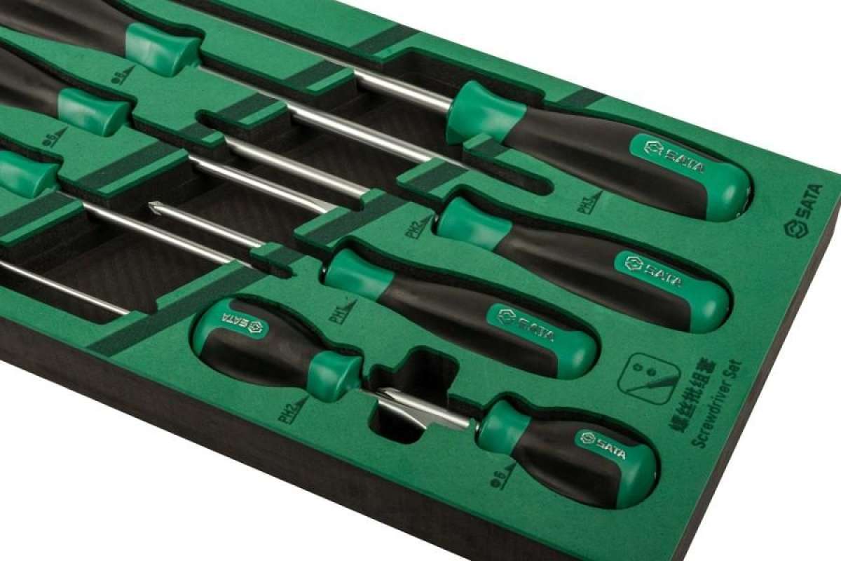 Jual Obeng Plus Minus Set 9 Pcs 09913a - 9pc. Screwdriver Set Sata ...