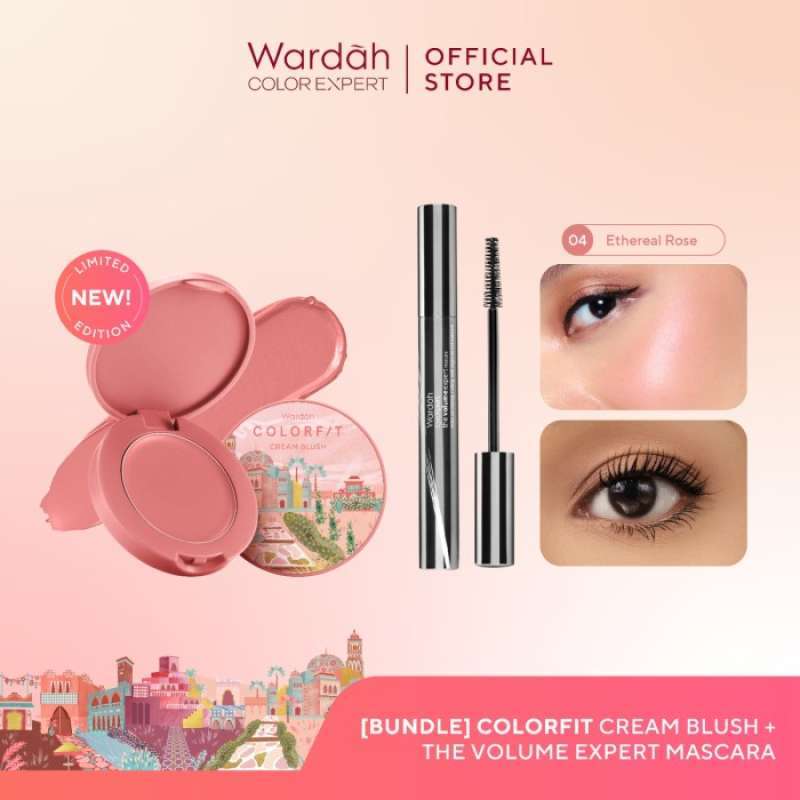Jual New Wardah Colorfit Cream Blush + Volume Expert Mascara Di Seller ...