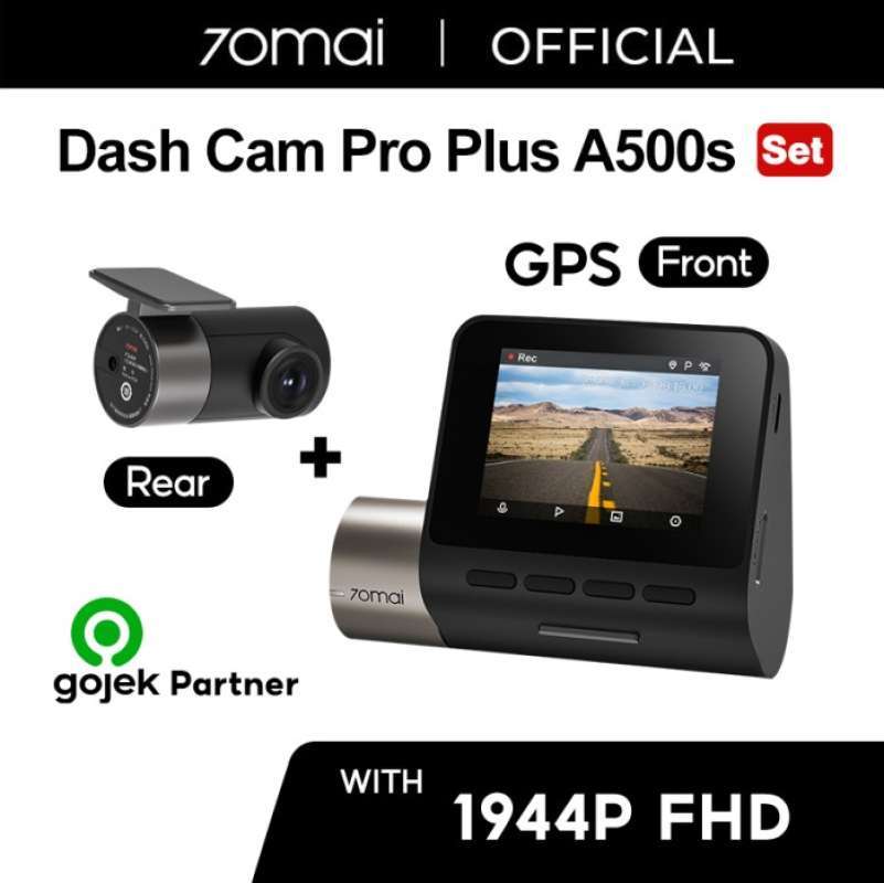 Promo 70mai Dash Cam Pro Plus A500s 1944p Gps Adas Set(front +rear Camera) Diskon 33% Di Seller ...
