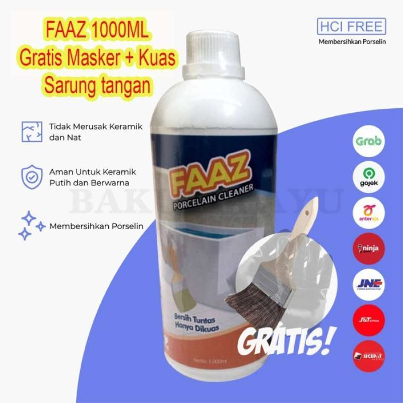 Jual Faaz Pembersih Porcelain Cleaner 1000ml Free Kuas Dan 2 Sarung ...