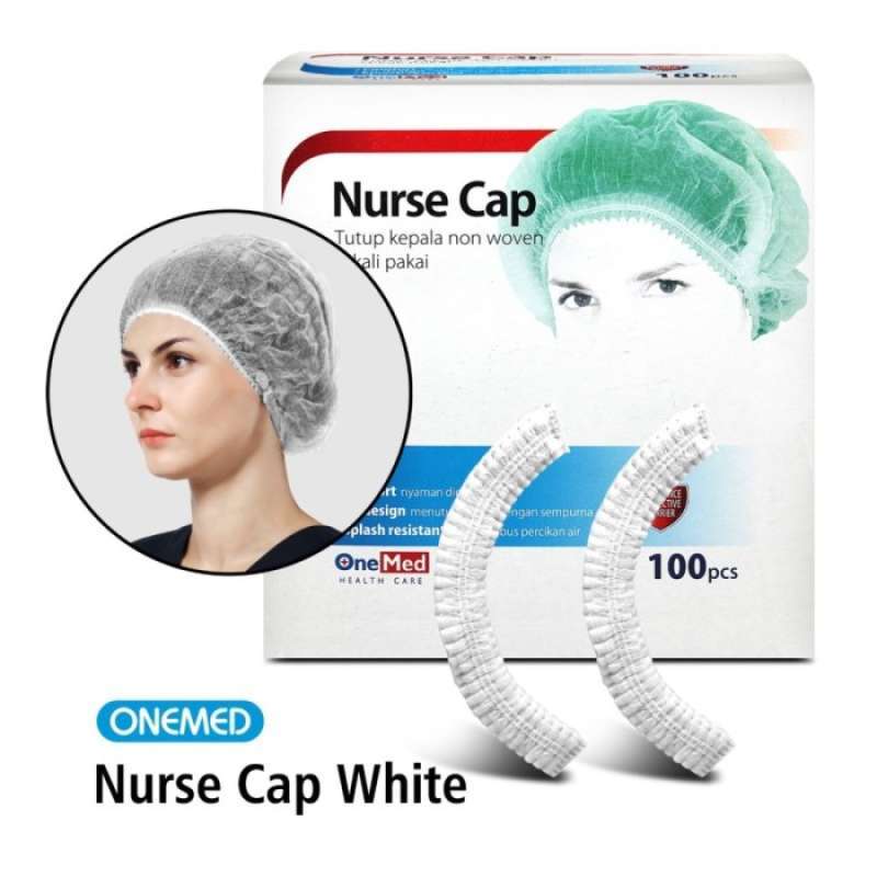 Jual Nurse Cap Onemed Topi Suster Penutup Kepala Hair Cap Hair Net Di ...
