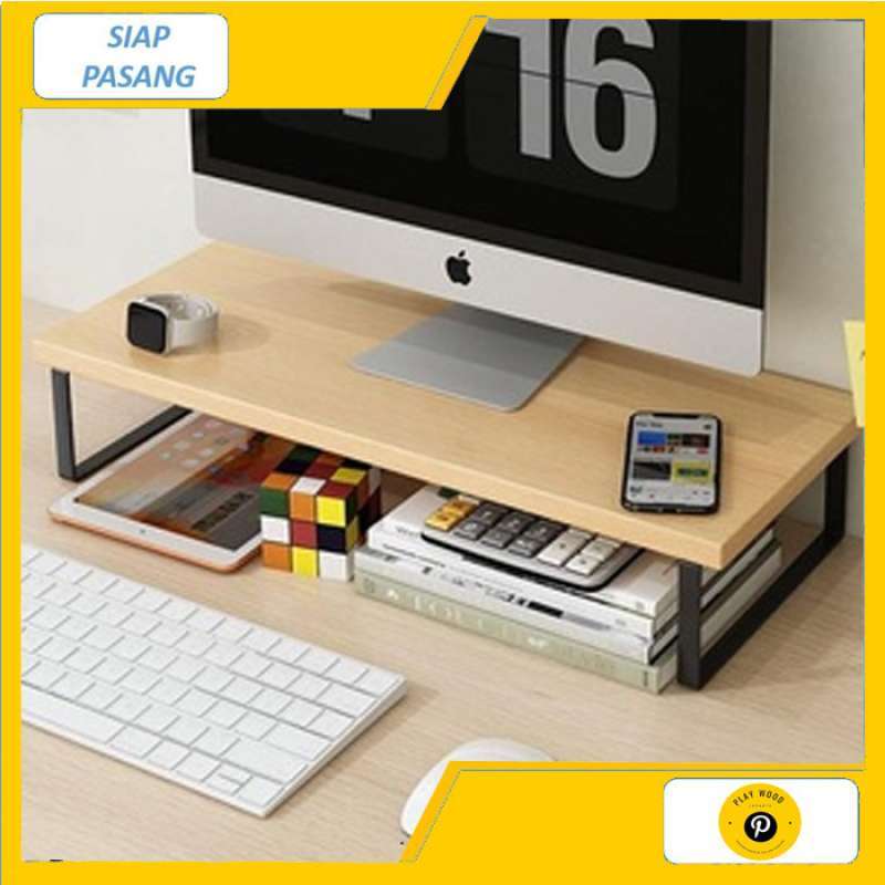 Jual Alas Monitor Besi Dan Kayu Jati Belanda Model Minimalis Di Seller ...