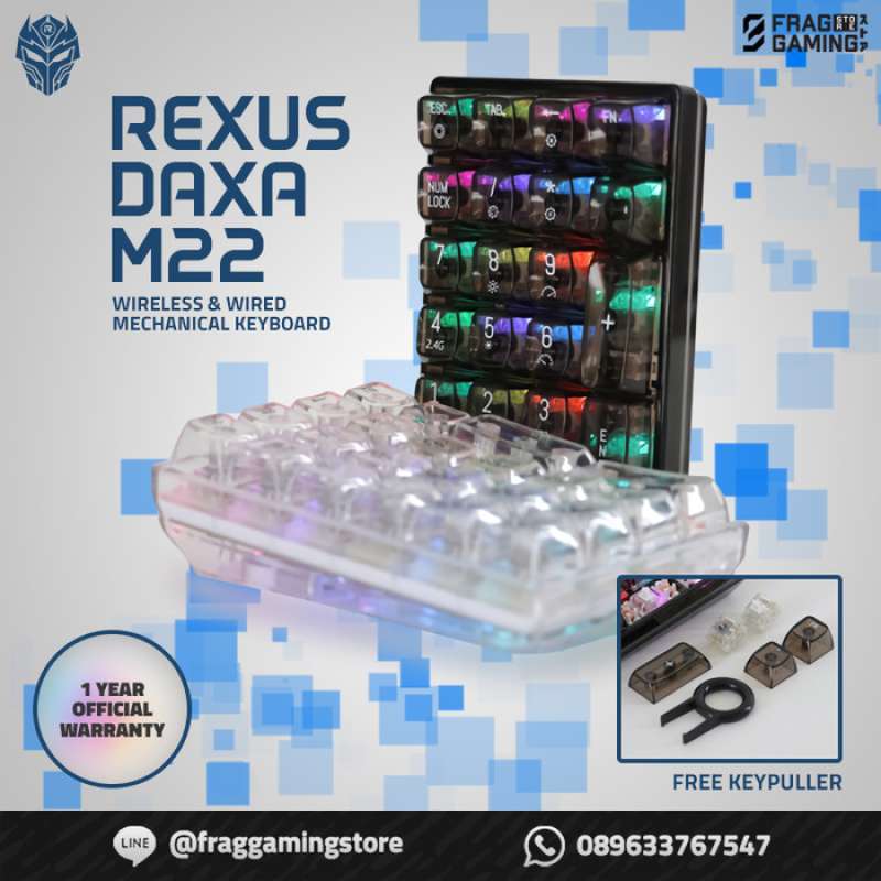 Jual Rexus Daxa M22 Keyboard Numeric Mechanical Daxam22 - Hitam Di ...
