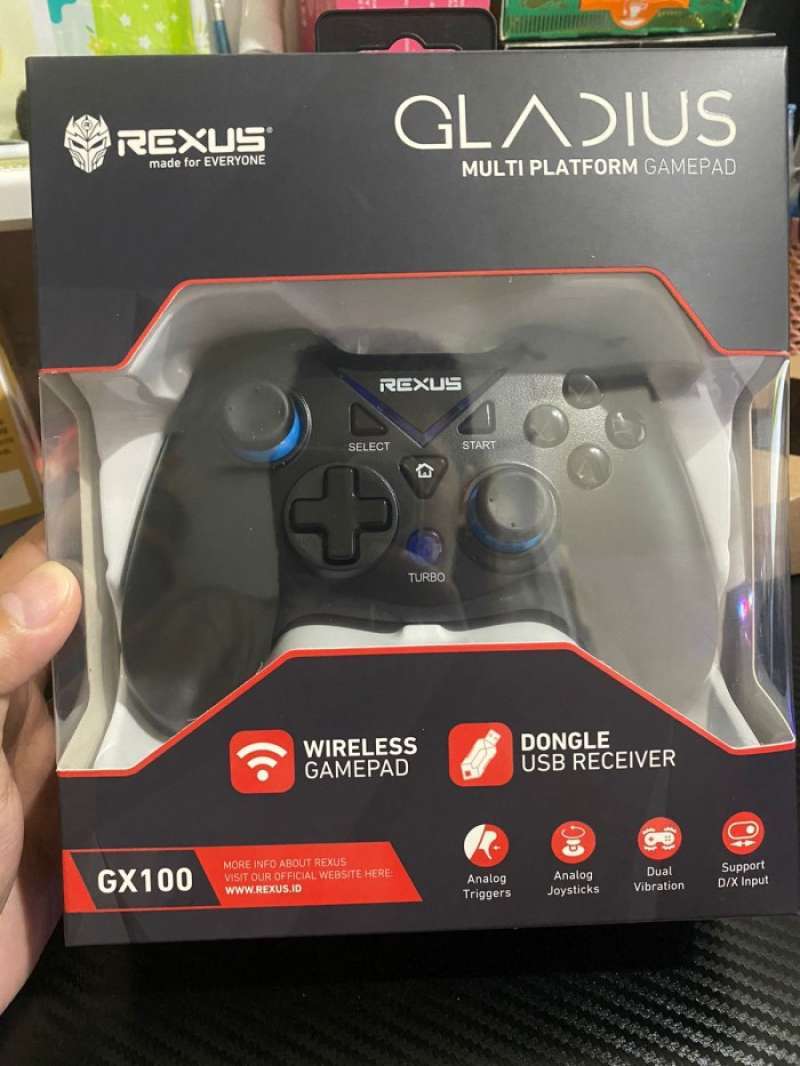 Jual Rexus Gladius Gx100 Wireless Gaming Gamepad - Joystick Hitam Di ...