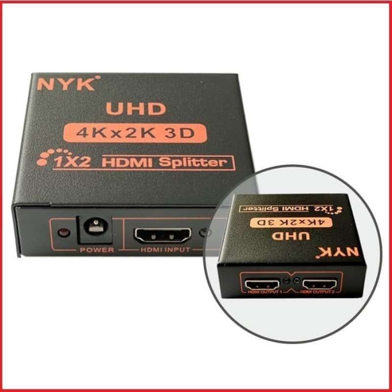 Jual Nyk Hdmi Splitter 2 Port 4 Port Hdcp Full Hd 3d Hdtv - 2 Port Di ...