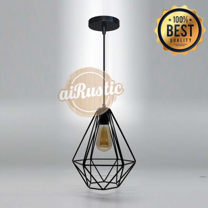 Promo Guninco Kap Lampu Gantung Besi Pendant Cage Cafe Vintage - Tipe A ...