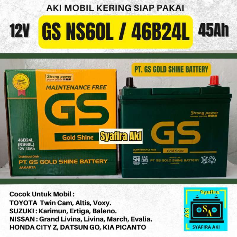 Promo Aki Mobil Nissan March Gs Mf Ns60l Aki Kering 12v / 45 Ah Diskon 33% Di Seller Alfaza Shop ...
