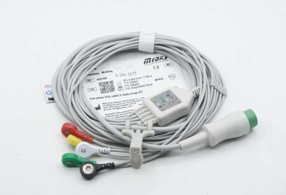 Promo Medke Kabel Ekg Mindray One Piece Ecg Cable 5 Leads Snap Iec 6 ...