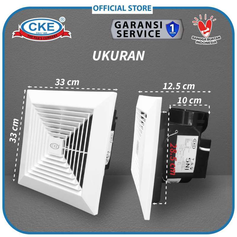 Jual Exhaust Fan Plafon 12 Inch Kipas Angin Dak / Hexos Plafon Ceiling ...