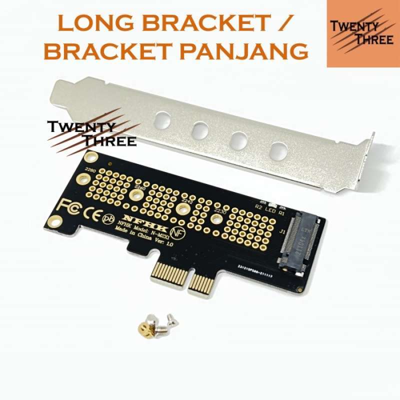 Jual Pcie X1 To Nvme Adapter Converter Ssd Pcie Pci Express 1x Long ...