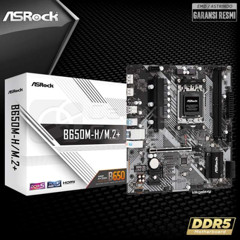 Jual Asrock B650m-h/m.2+ Amd Am5 B650 Ddr5 Motherboard Di Seller Kingyo ...