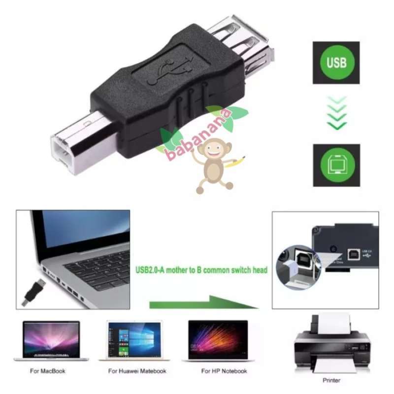 Jual Usb Type A To Type B Adapter Converter Printer Scanner Port ...