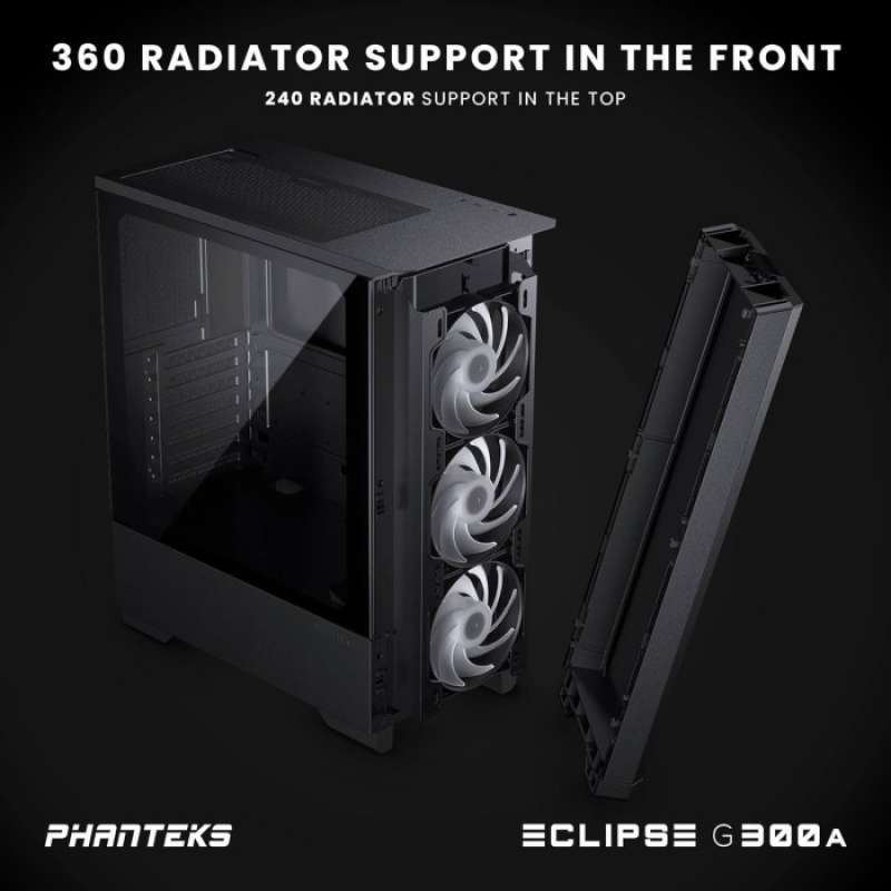 Jual Phanteks Eclipse G300a | Mid Tower Atx Gaming Case - Include 3 Fan ...