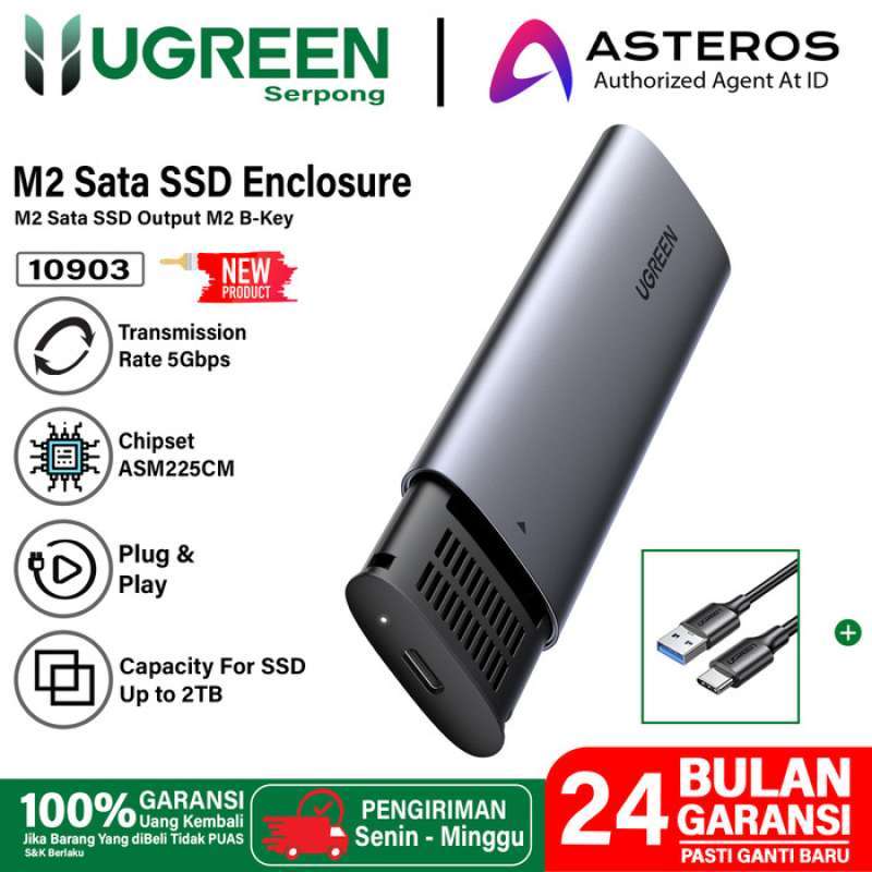 Jual Ugreen Casing Ssd Enclosure M.2 Nvme Dan M.2 Sata Super Speed ...