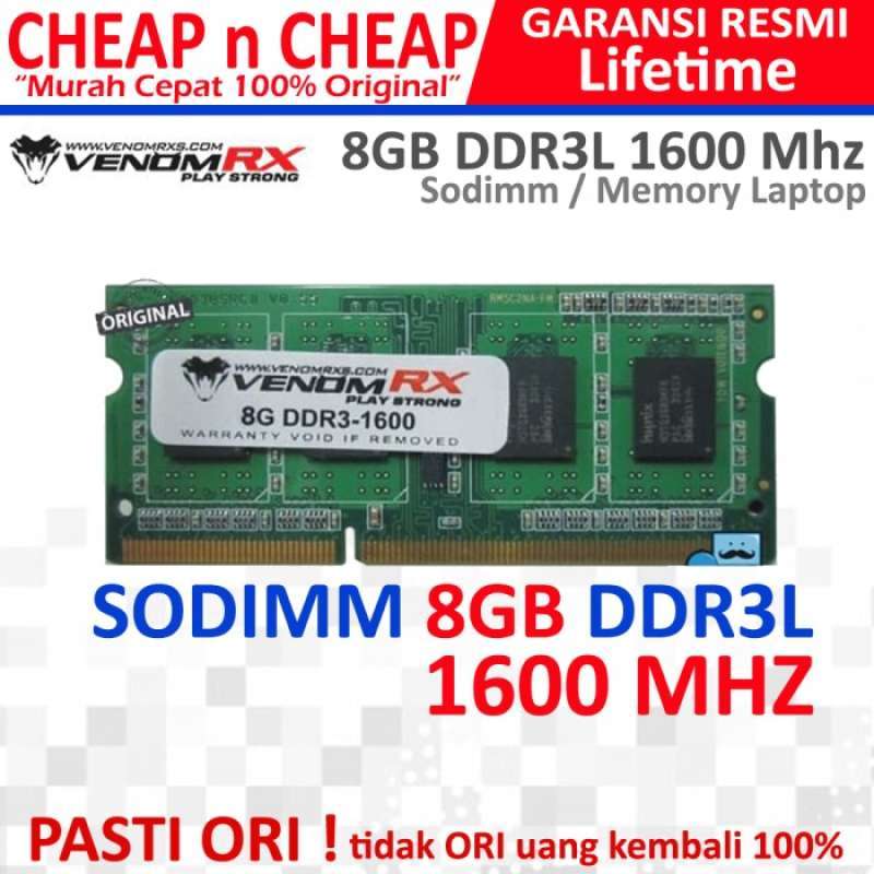 Jual Venomrx Ddr3 8gb 1600 Mhz Ram Laptop - Memory Sodimm Venom Rx Di Seller Velvet Store ...