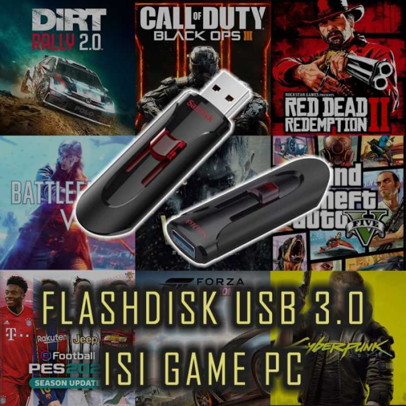 Jual Flashdisk Isi Full Game Pc | Usb 3.0 | 32gb 64gb 128gb | New ...