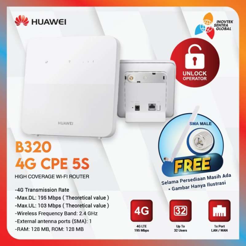 Jual Huawei B320 Penganti Orbit Star 2 B312 Modem Router Wifi Unlock ...