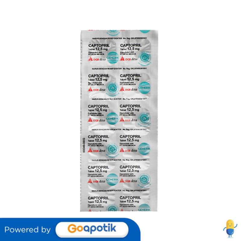 Jual Captopril Ogb Dexa Medica 12.5 Mg Strip 10 Tablet / Hipertensi Di ...