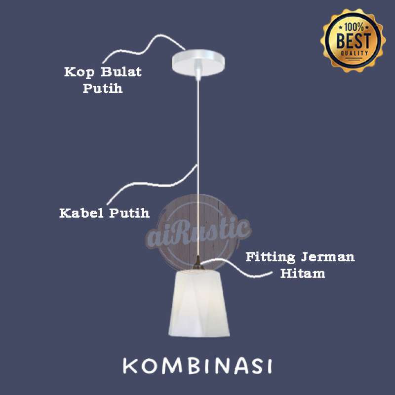 Promo Kap Lampu Gantung Hias Minimalis Vintage Modern Moonlight Fitting E27 - Kombinasi, Pakai ...