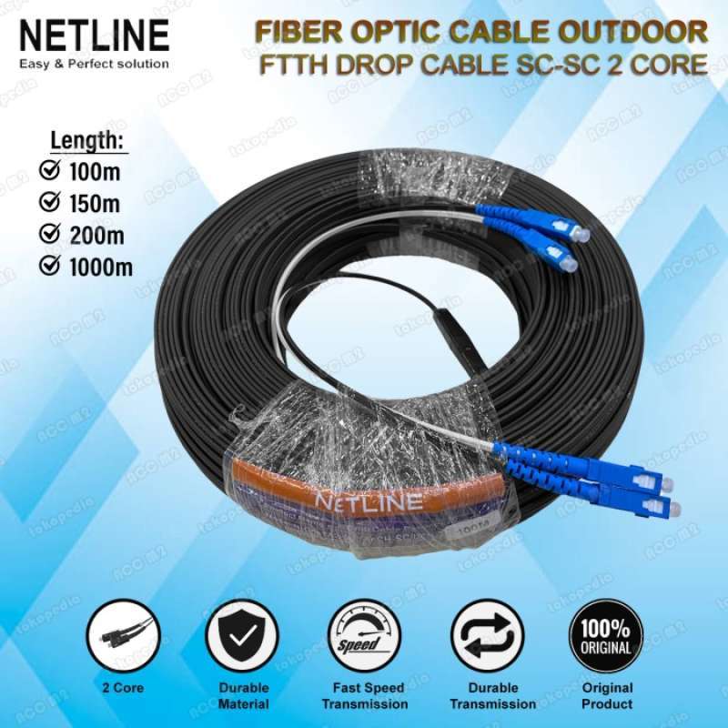 Jual Kabel Precon Fo Fiber Optic 2 Core Sc Upc Outdoor 100m 150m 200m 1000m - 300 Meter Di ...