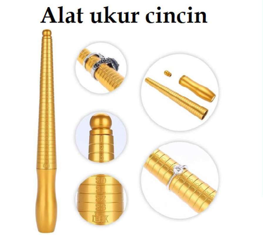 Jual Tongkat Stick Alat Ukur Cincin Tools Ring Ukuran Sizer Finger Logam Us Di Seller Velvet ...