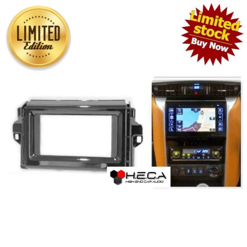 Promo Frame Oem-fit Double Din Tape Audio Head Unit Toyota Fortuner ...