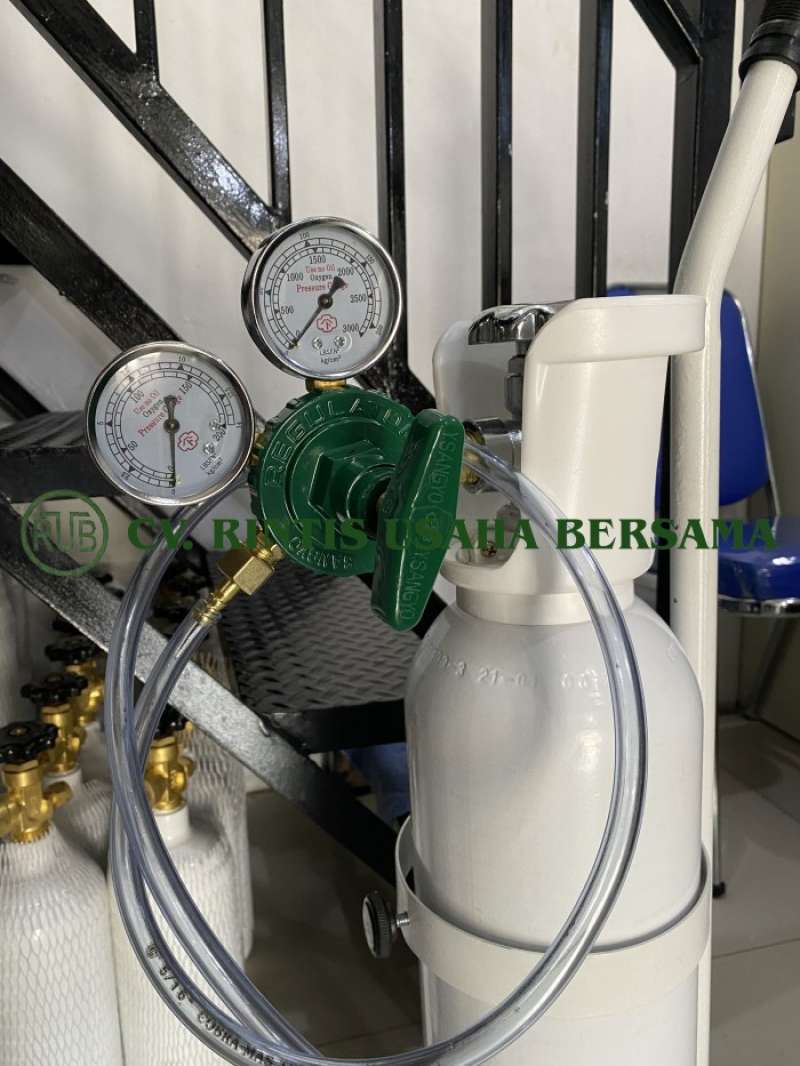 Promo Tabung Oksigen 1m3 Packing Ikan Lengkap (regulator, Selang, Trolly) Diskon 33% Di Seller ...