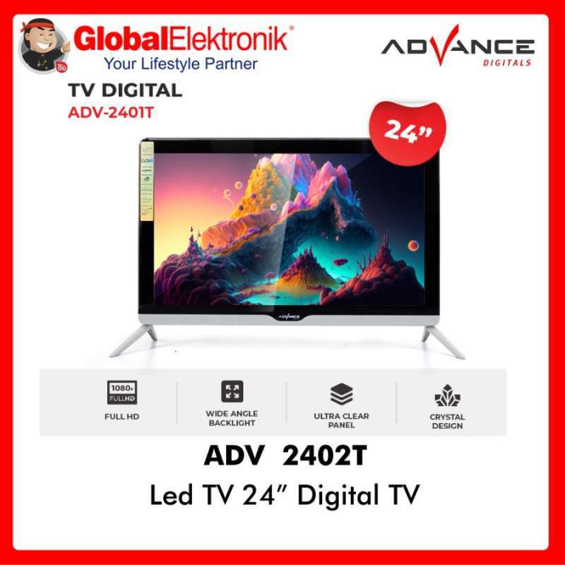 Jual Advance Tv Led Digital Tv Hd 24 Inch Crystal Design Adv 2402t Full Hd Tv [semarang] Di ...