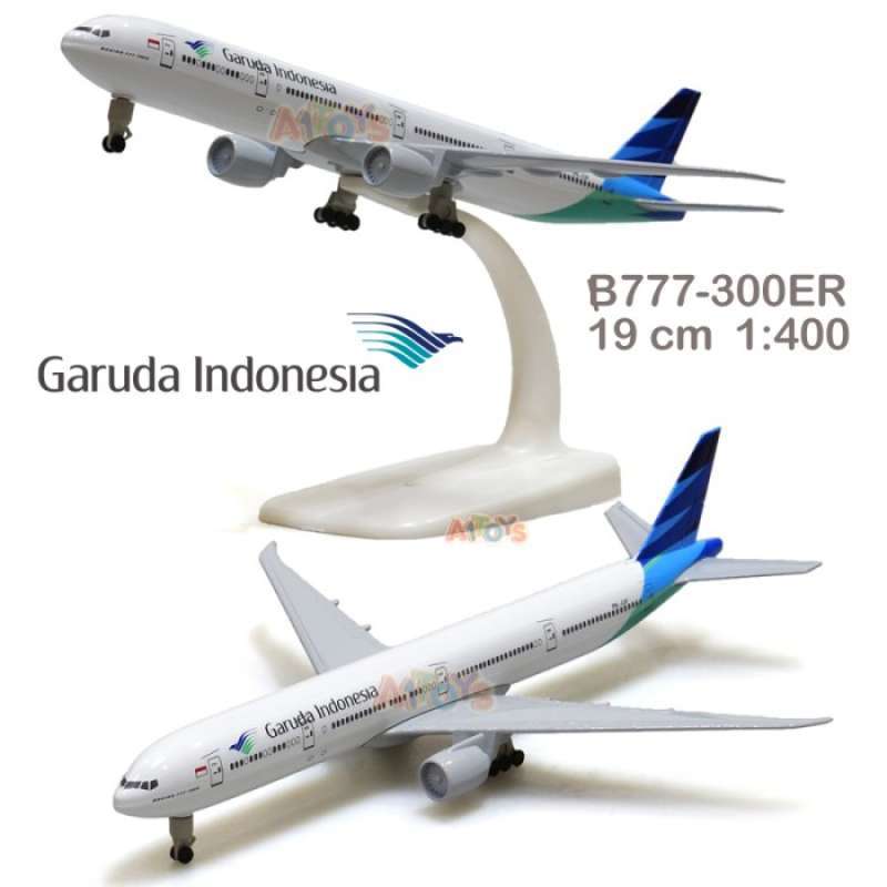 Jual Diecast Pesawat Garuda Indonesia Boeing B777-300er 19 Cm 1:400 ...