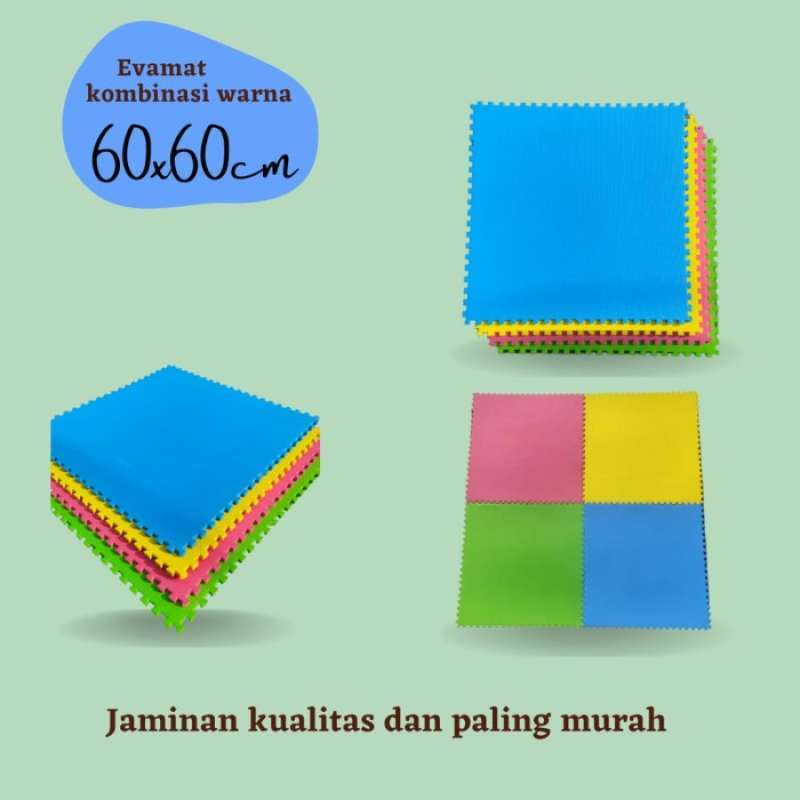 Jual Eva Matt 60 X 60/alas Lantai/mattras Puzzle Tebal 1cm - Hijau Di ...