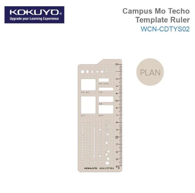 Jual Kokuyo Mo Techo Template Ruler Stencil - Icon Wcn-cdtys - Plan Di ...