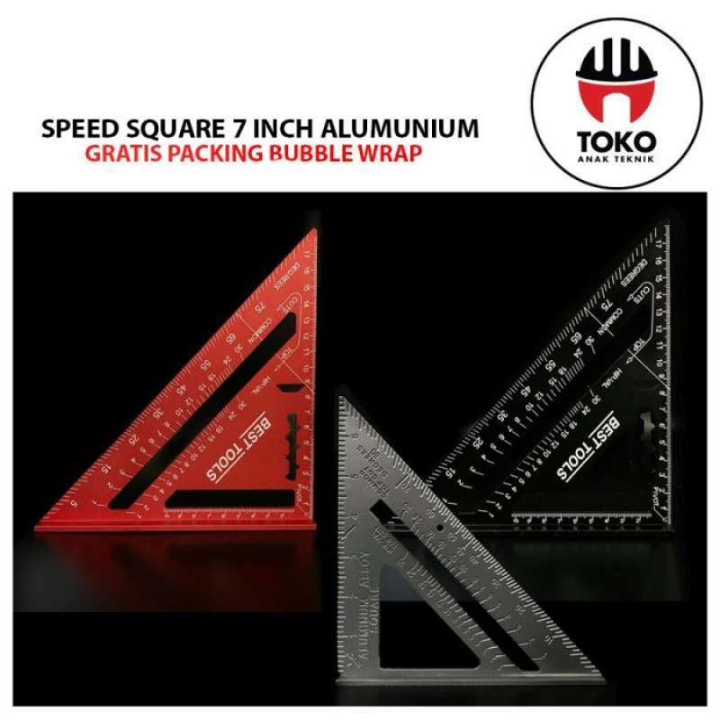 Jual Speed Square 7 Inch Alumunium Penggaris Segitiga Woodworking ...