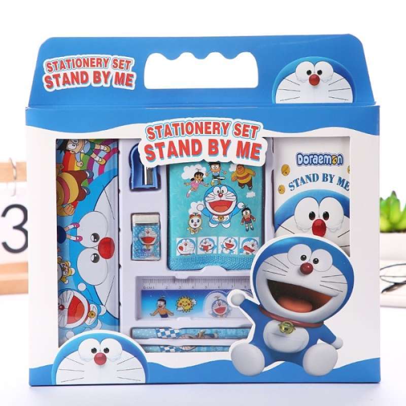 Jual Alat Tulis Set 8 In 1 Box Anak-anak Sekolah Kartun Pengaris Kotak ...